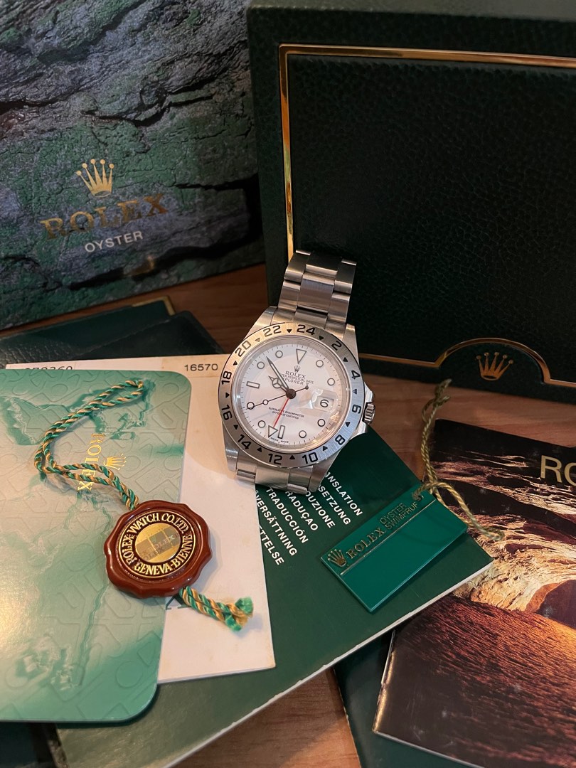 Rare Old Stock Rolex Explorer Two II F Series Polar Real Full Complete ...