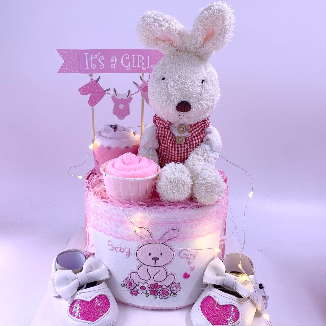 Ready stock - Bunny Diaper Cake (Merries brand Diapers), Babies & Kids ...