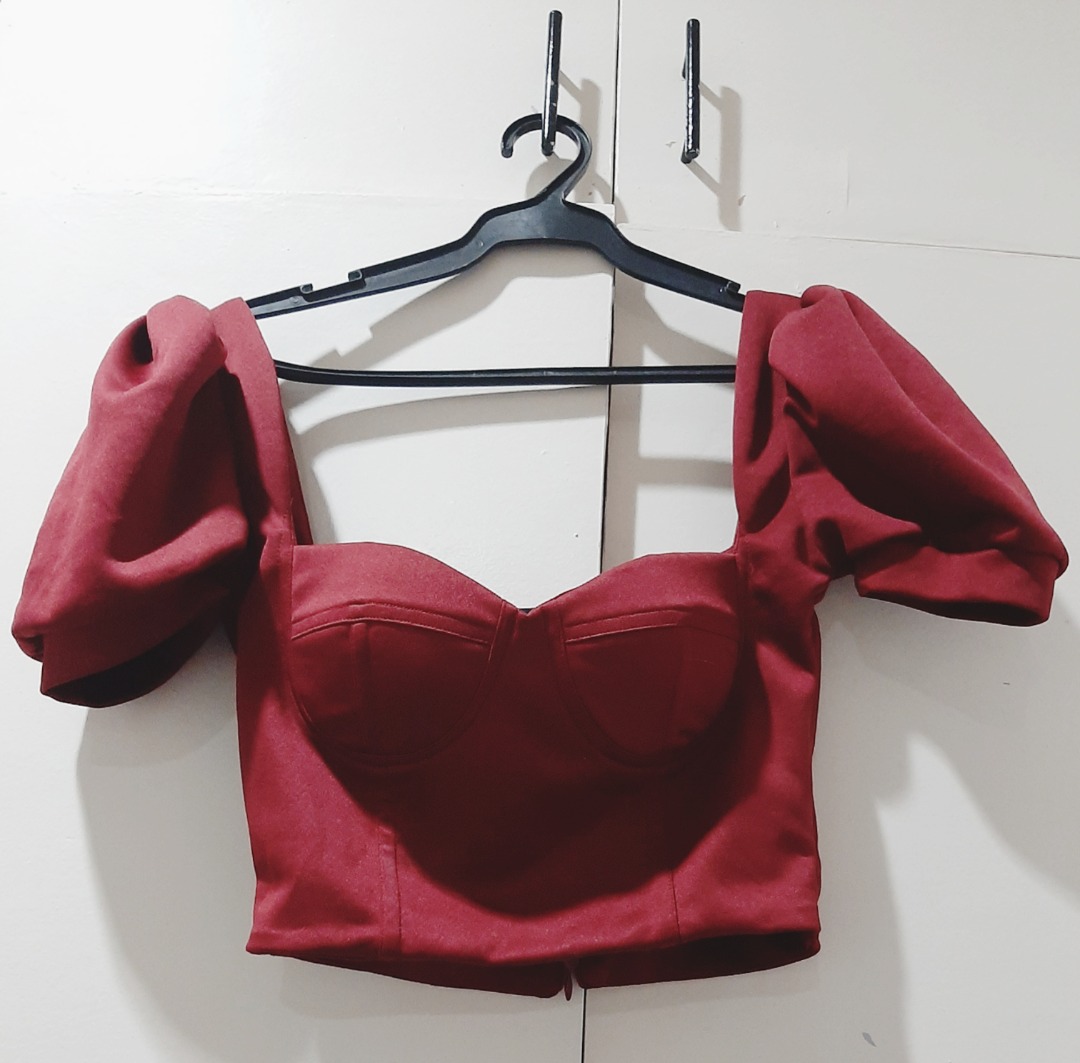 Red top, Women's Fashion, Tops, Blouses on Carousell
