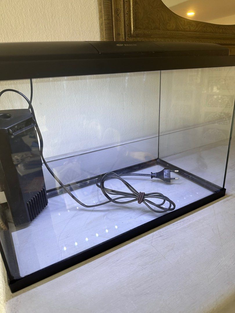 RESUN 18L Premium Glass Fish Tank, Pet Supplies, Homes & Other Pet ...