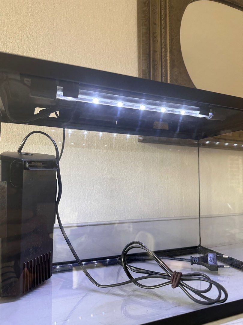 RESUN 18L Premium Glass Fish Tank, Pet Supplies, Homes & Other Pet ...