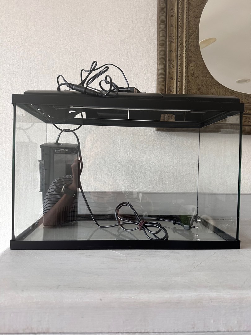 RESUN 18L Premium Glass Fish Tank, Pet Supplies, Homes & Other Pet ...
