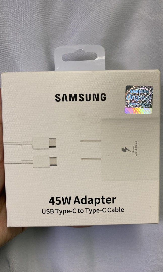 SAMSUNG 45W Adapter and cable, Mobile Phones & Gadgets, Mobile & Gadget ...