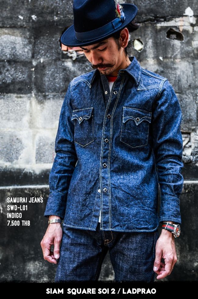 Samurai denim shirt SWD L-01, Men's Fashion, Tops & Sets, Tshirts ...