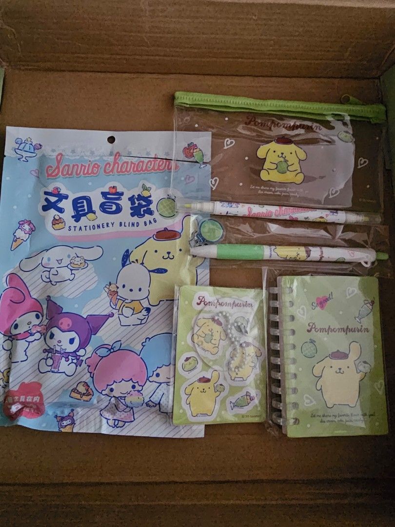 Sanrio Pompompurin Official Stationaries Blind Box Set, Hobbies & Toys ...