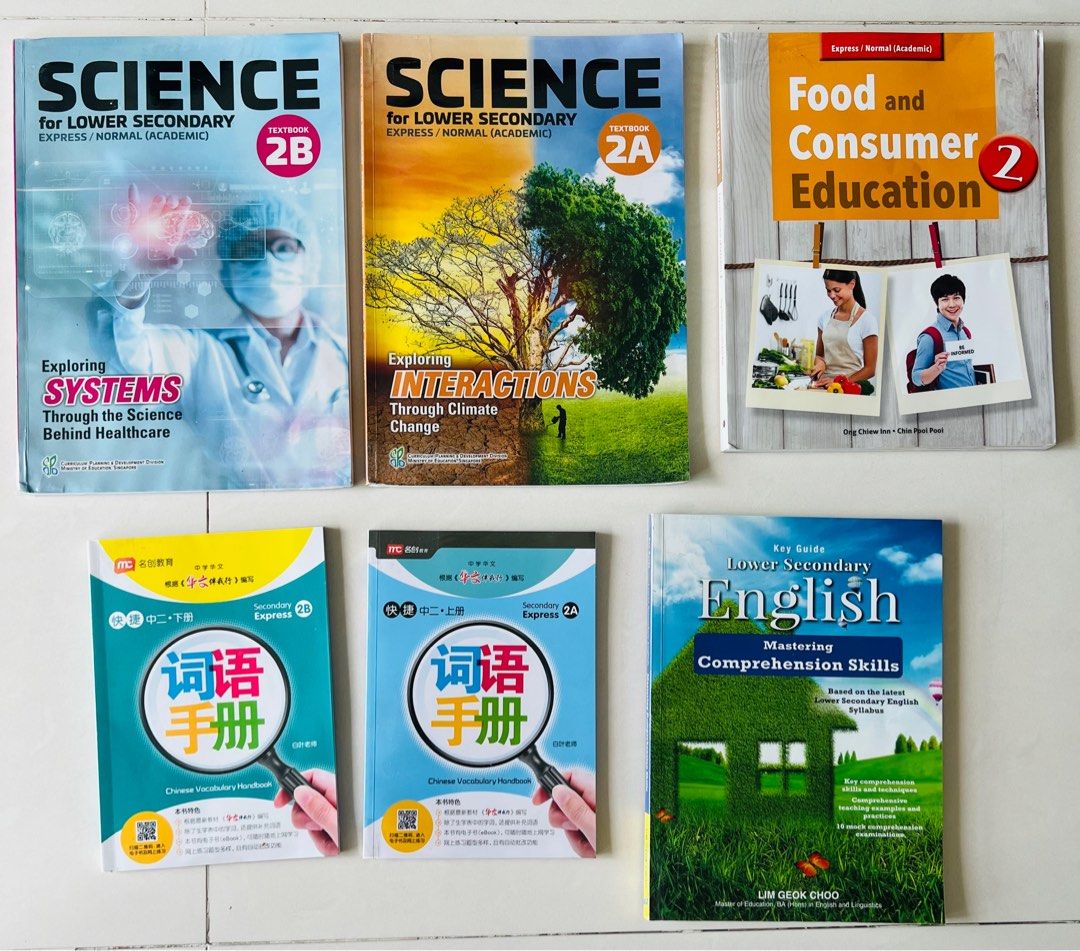 Science 2A, 2B, Chinese vocab 2A, 2B, FCE Textbook 2, Hobbies & Toys ...