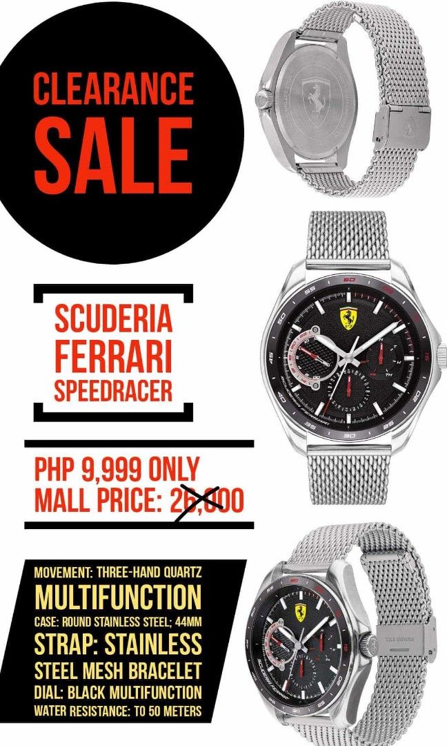 Scuderia ferrari speed racer watch, Luxury, Watches on Carousell