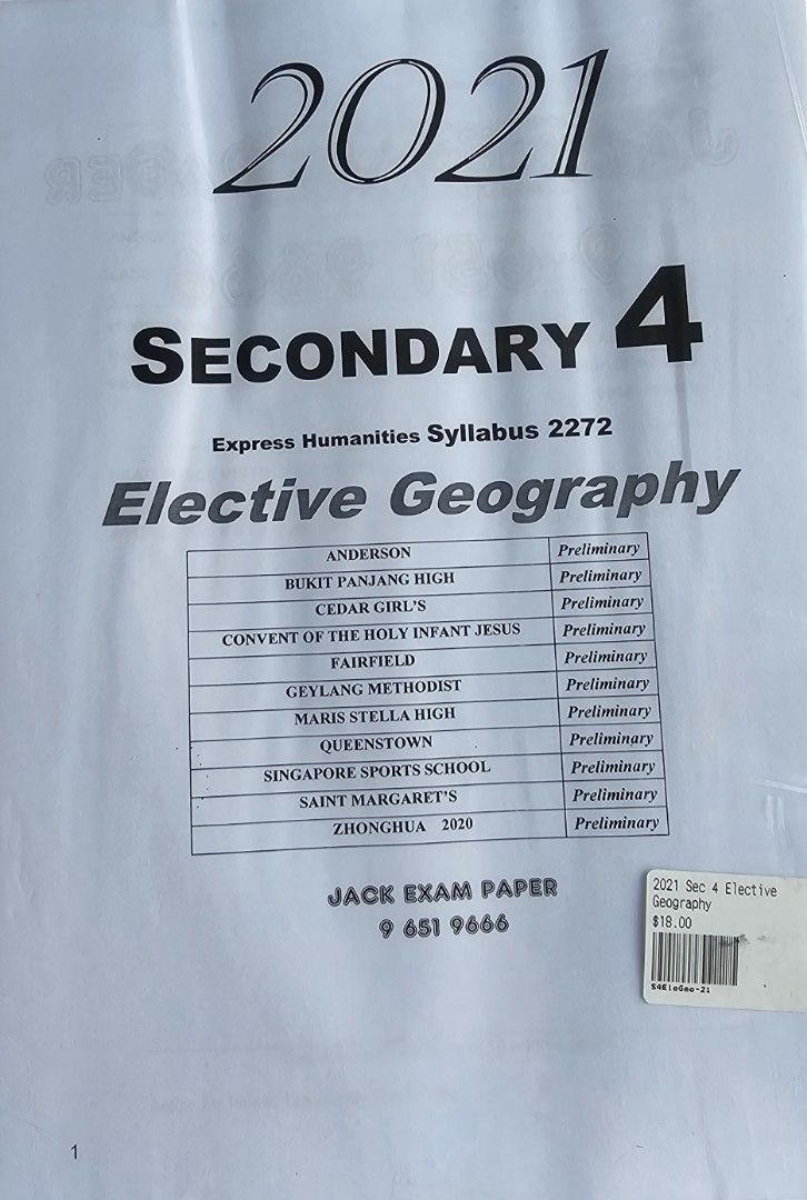 SECONDARY 4 EXPRESS EXAM PAPERS, Everything Else on Carousell