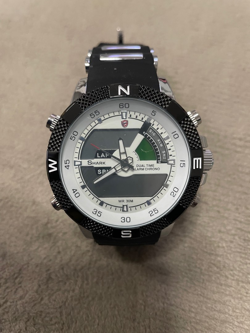 Shark watch, 名牌, 手錶 - Carousell