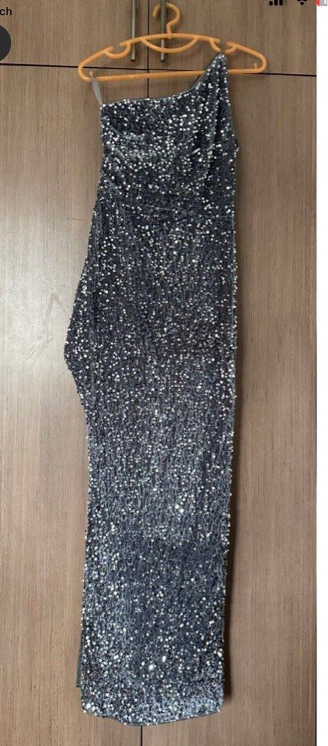 Silver Sequin evening dress / gown , for gala dnd ball or prom, Women's ...