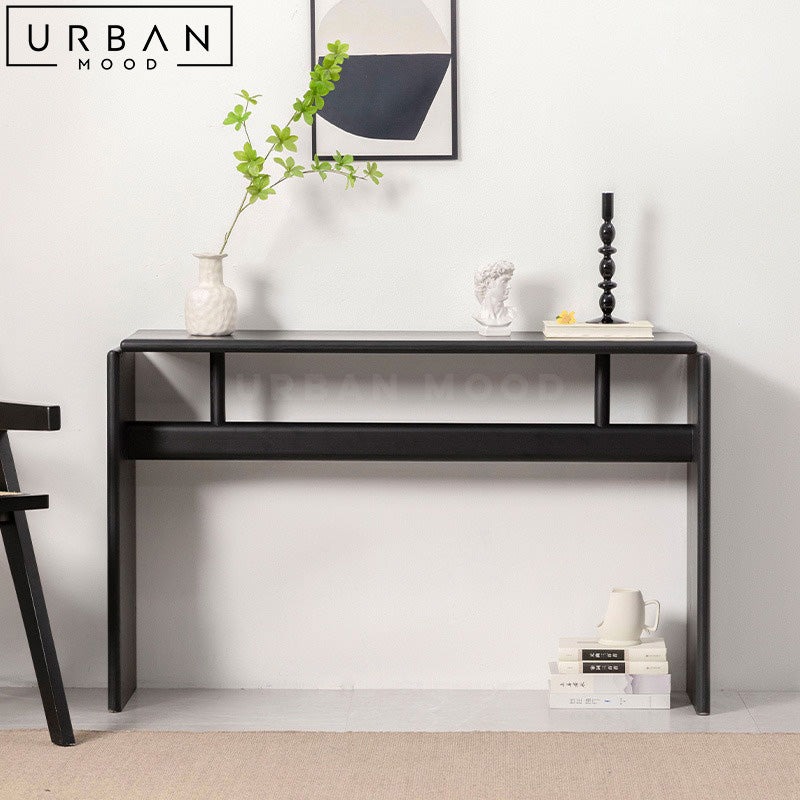 SILVIO Modern Solid Wood Console Table, Furniture & Home Living ...