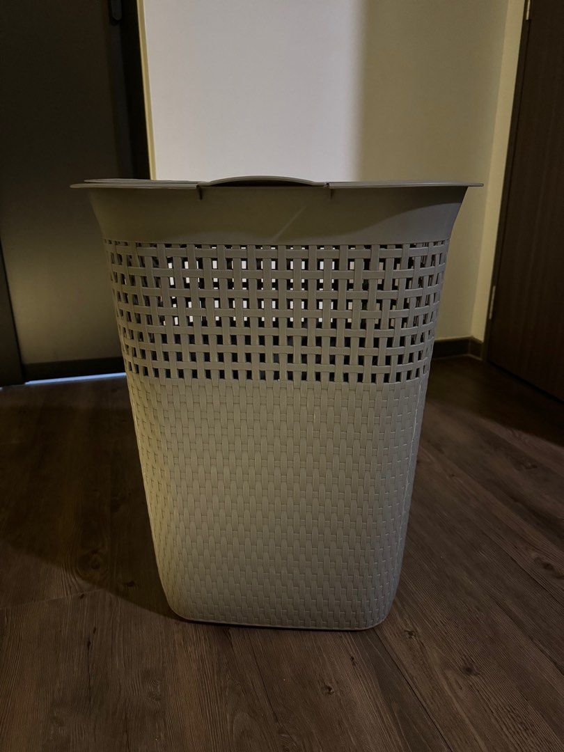 Smart Living Laundry Basket 60L Grey, Furniture & Home Living, Home ...