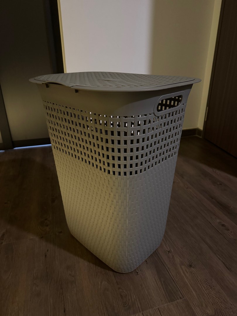Smart Living Laundry Basket 60L Grey, Furniture & Home Living, Home ...