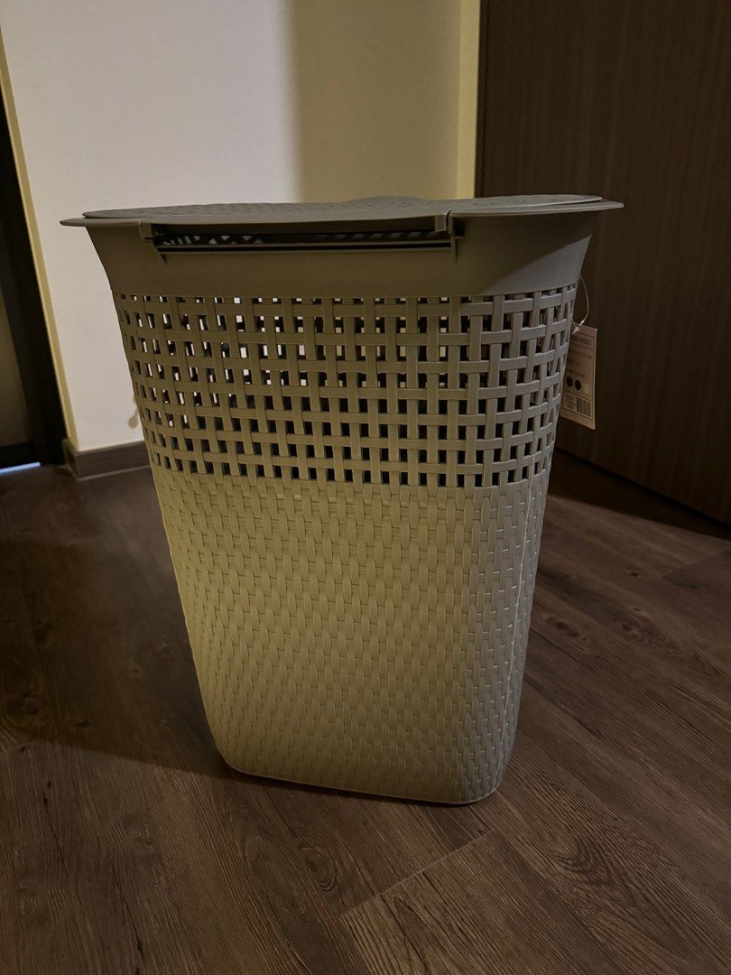 Smart Living Laundry Basket 60L Grey, Furniture & Home Living, Home ...