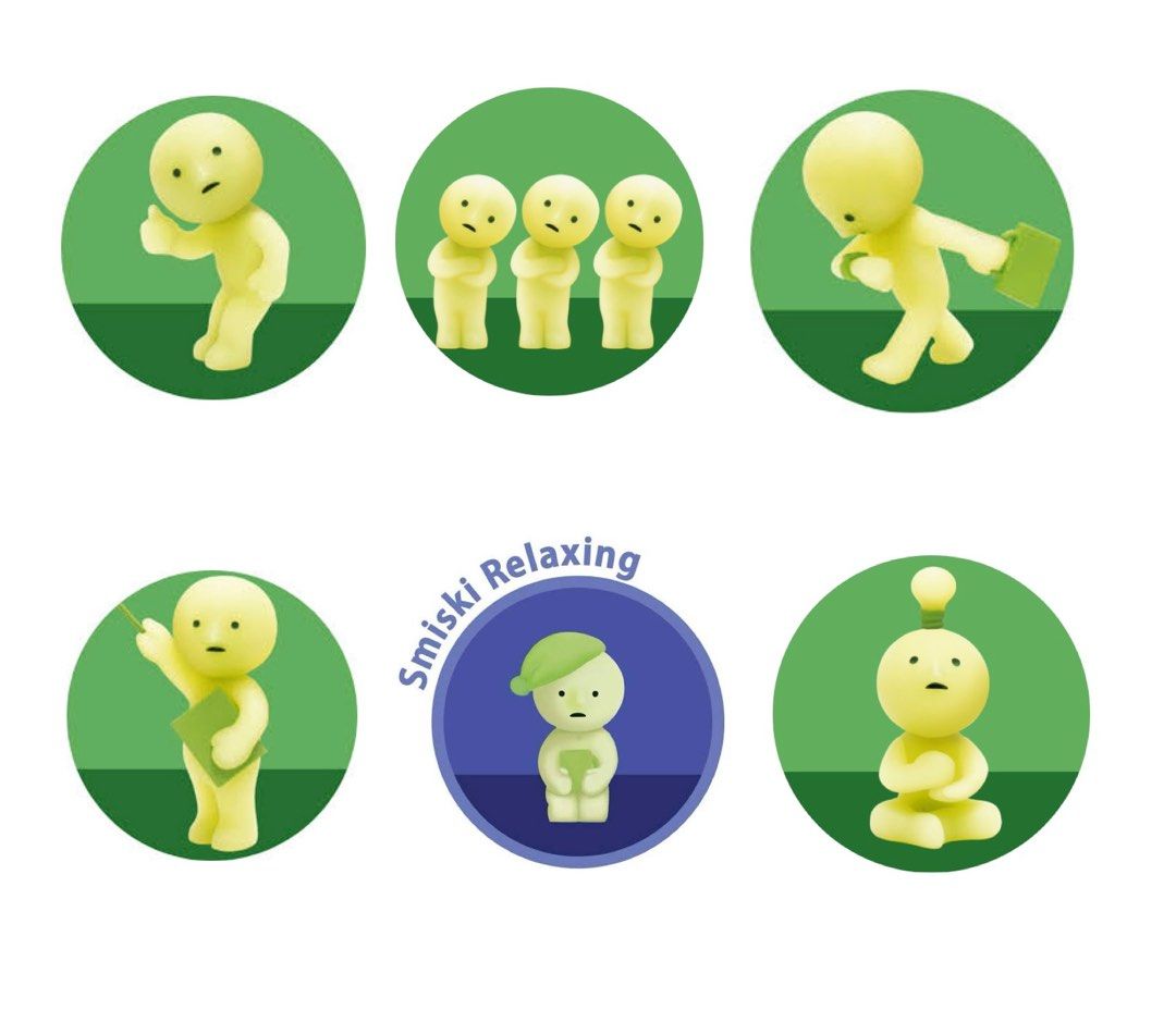 Smiski Group Think Relaxing Approving Presenting On the Road Good Idea ...