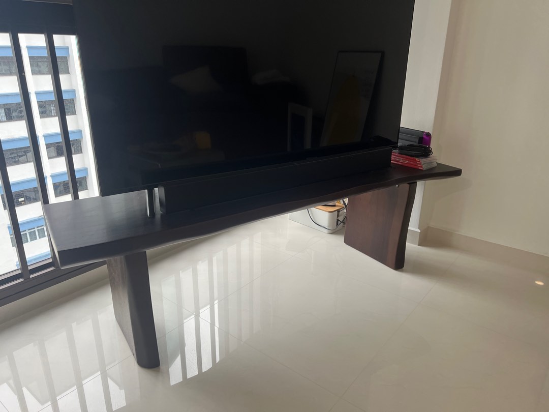 Soldi Rain Tree Wood Bench TV Console, Furniture & Home Living ...