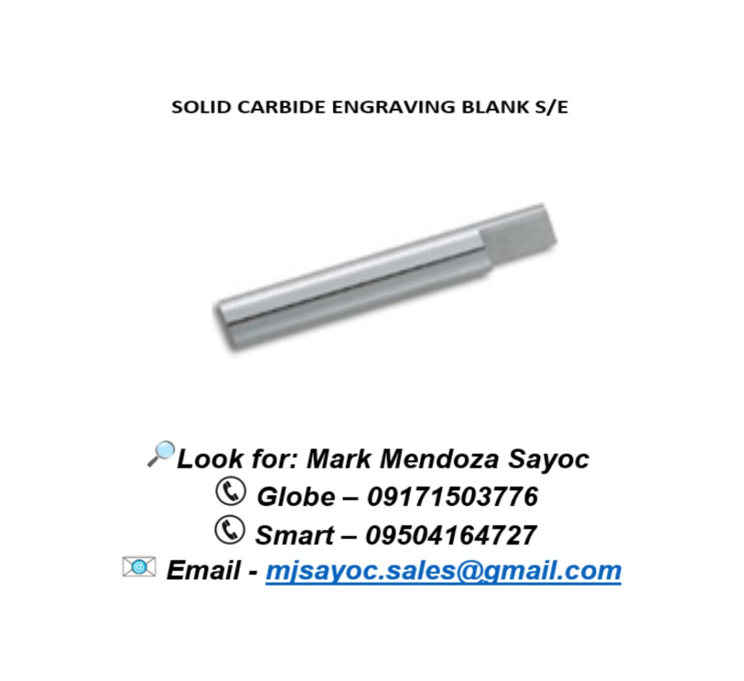 SOLID CARBIDE ENGRAVING BLANK S/E, Commercial & Industrial ...