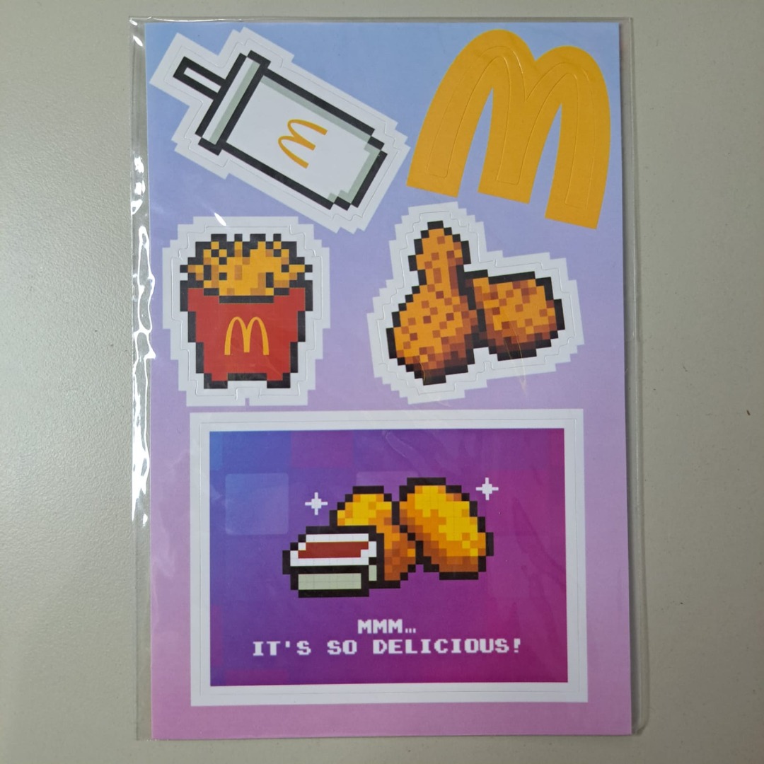 Sticker McDonald's x Newjeans, Mcd New jeans, Buku & Alat Tulis, Alat ...
