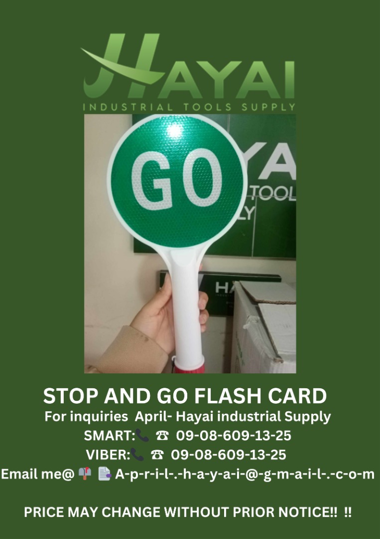 Stop and go flash card, Commercial & Industrial, Construction Tools ...