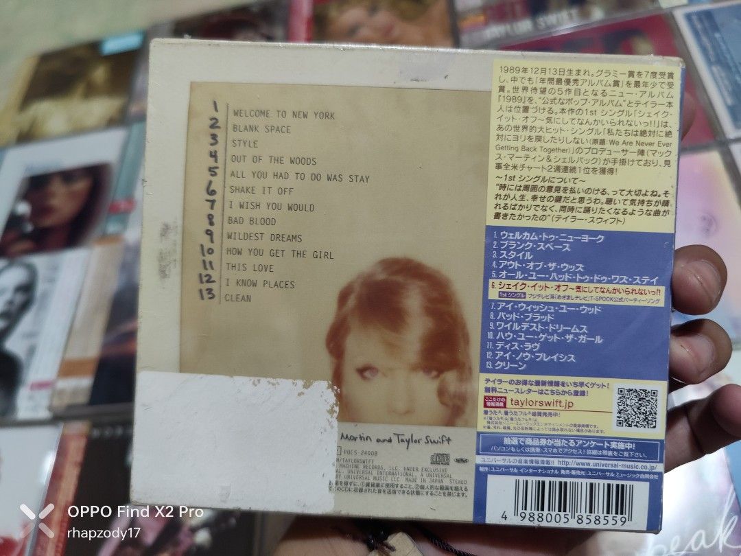 TAYLOR SWIFT 1989 JAPAN, Hobbies & Toys, Music & Media, CDs & DVDs on ...