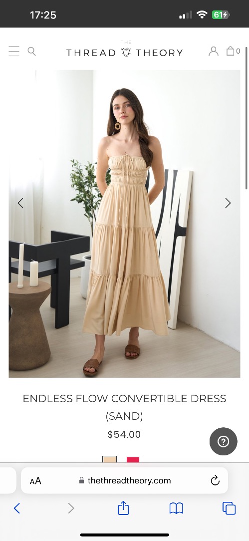 Thread theory endless flow convertible dress in sand, Women's Fashion, Dresses & Sets, Dresses ...