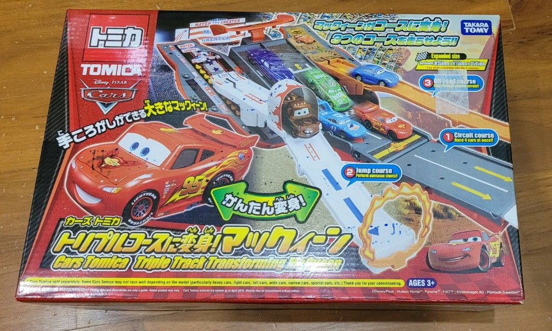 Tomica Cars Triple Track Transforming McQueen, Hobbies & Toys, Toys ...