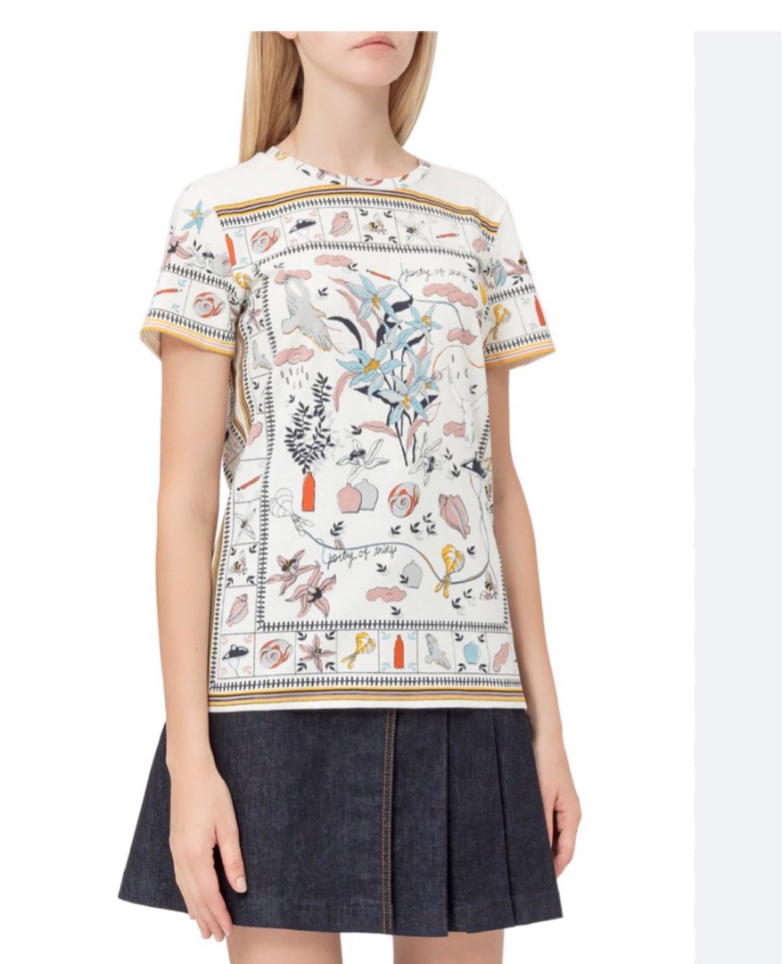 TORY BURCH Poetry of Things Shirt, Luxury, Apparel on Carousell
