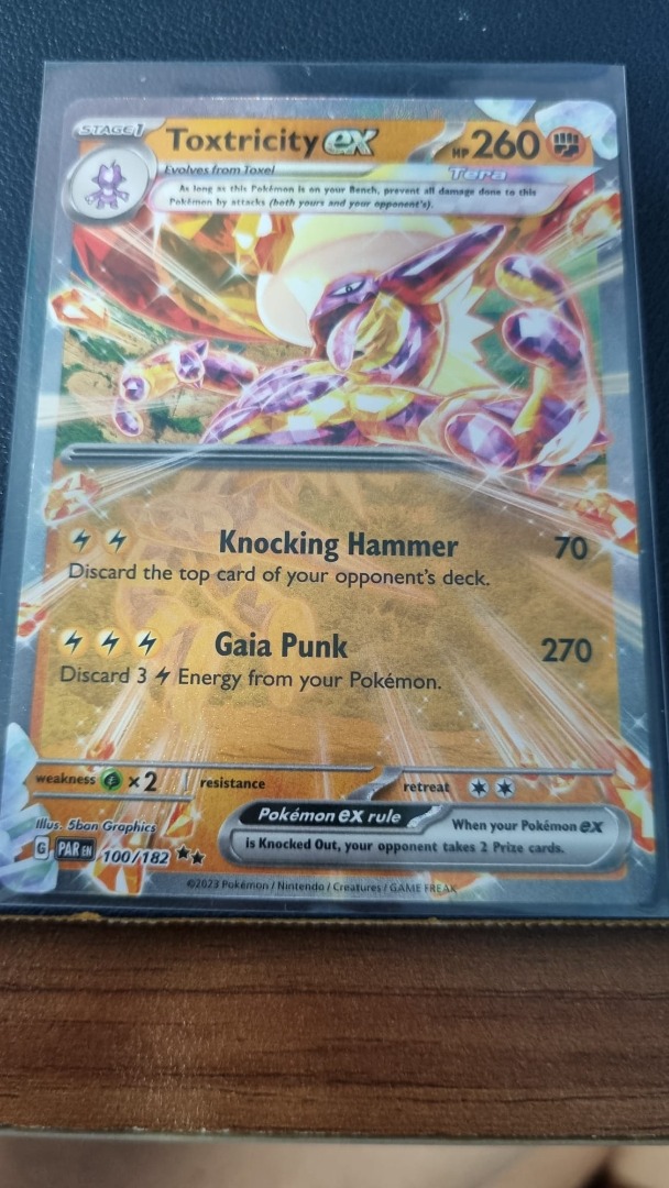 Toxtricity ex Pokemon Paradox Rift SV4 100/182 PR, Video Gaming, Video ...