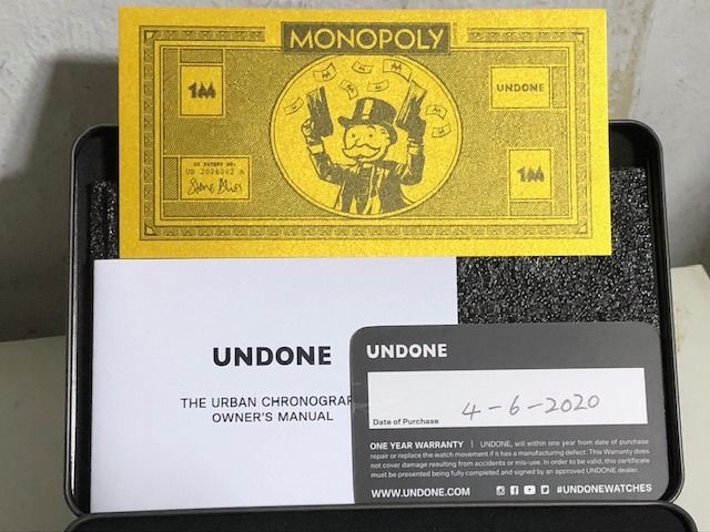 UNDONE x Monopoly MONEYMAN Watch by Stephen Bliss, Men's Fashion ...