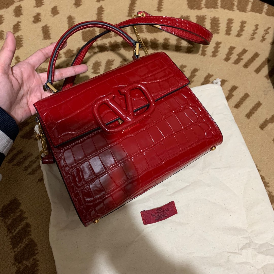 Valentino Croc Bag, Luxury, Bags & Wallets on Carousell