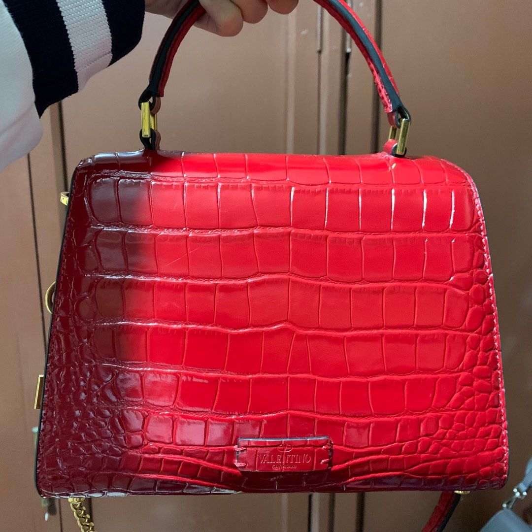 Valentino Croc Bag, Luxury, Bags & Wallets on Carousell
