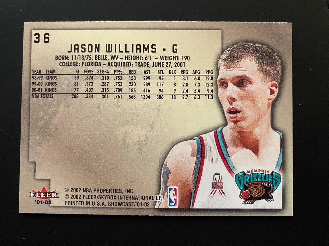 Jason Williams 2001-02 Fleer Showcase Collectible Cards, Hobbies & Toys ...