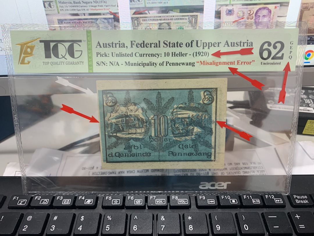 [VERY RARE] 103 Years Old Error Note. Austria, Federal State of Upper ...