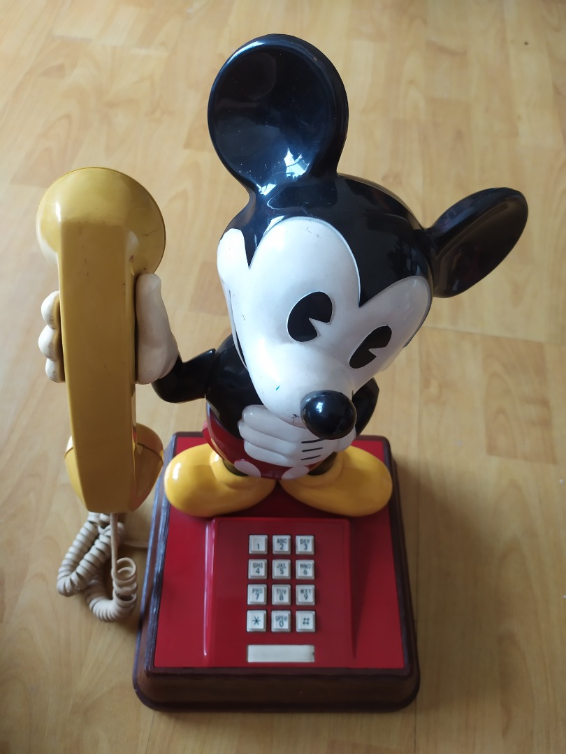 Vintage Walt Disney Mickey Mouse Telephone For Display #1, Hobbies ...