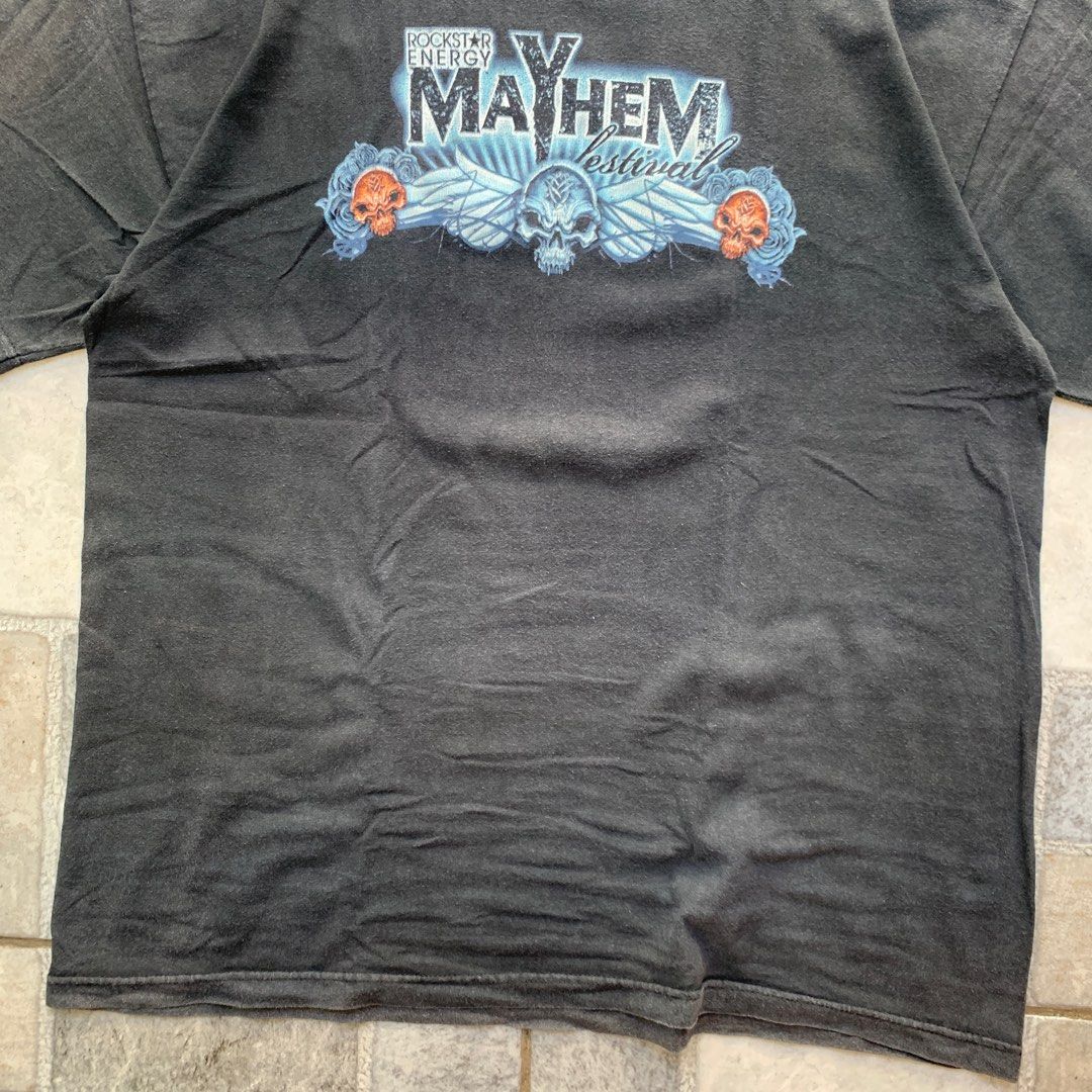Vintage Rockstar Energy Mayhem Festival Slipknot, Men's Fashion, Tops ...