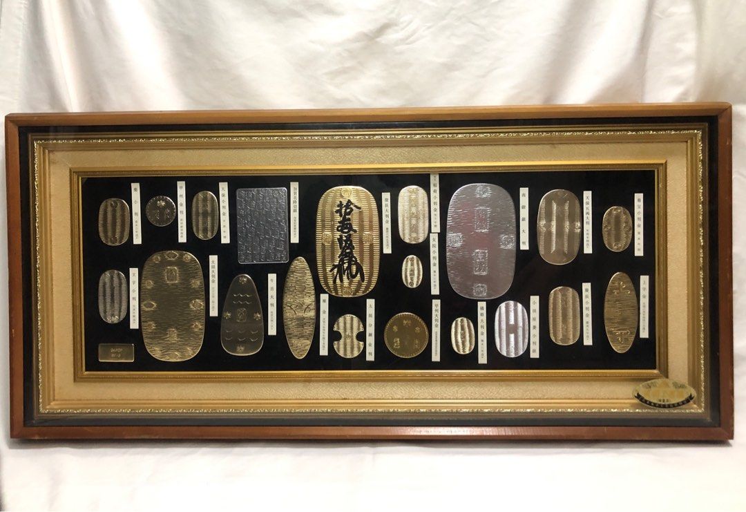 VINTAGE TOKUGAWA COINAGE OLD CURRENCY 24K GOLD PLATED COLLECTION JAPAN ...