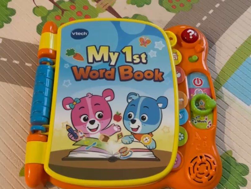 Vtech My First 1st Word Book electronic touch panel book with light and ...