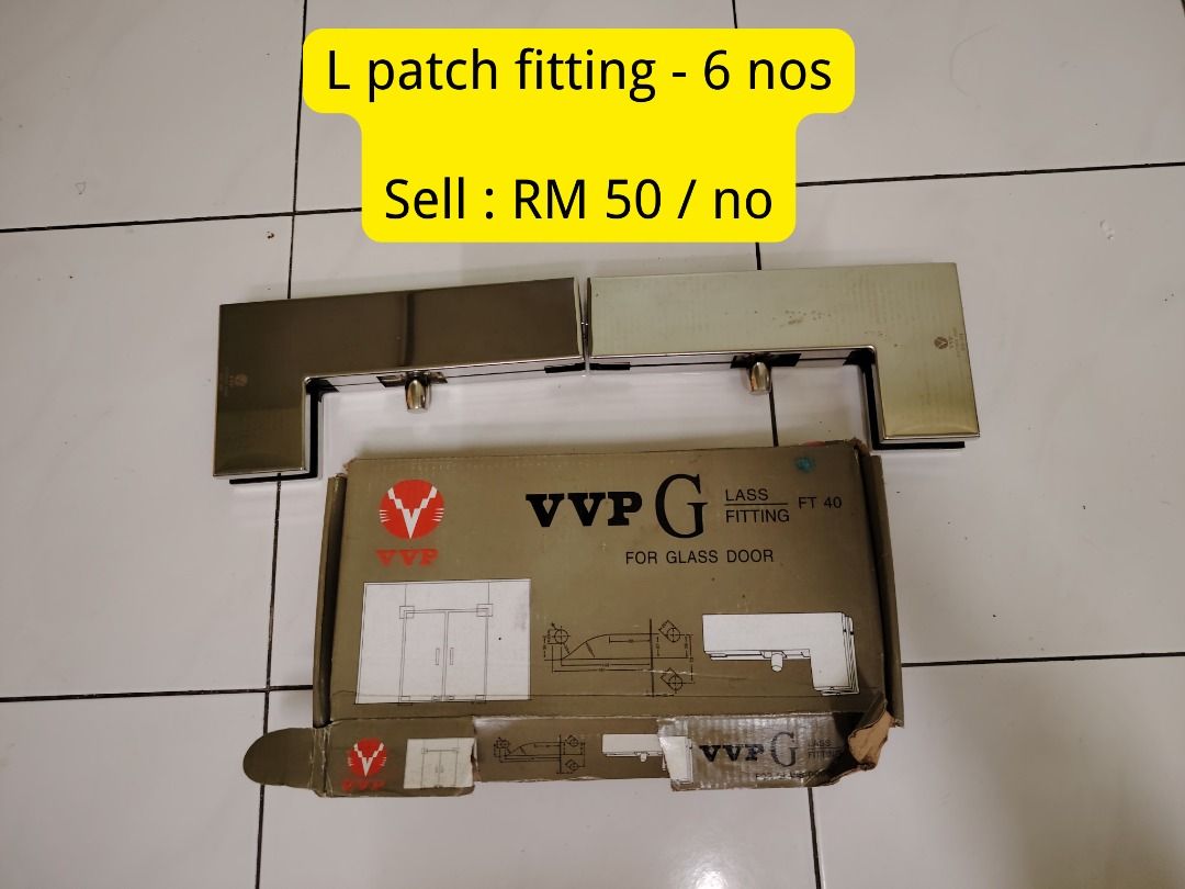 VVP L Patch Fitting - Glass Door, Furniture & Home Living, Security ...