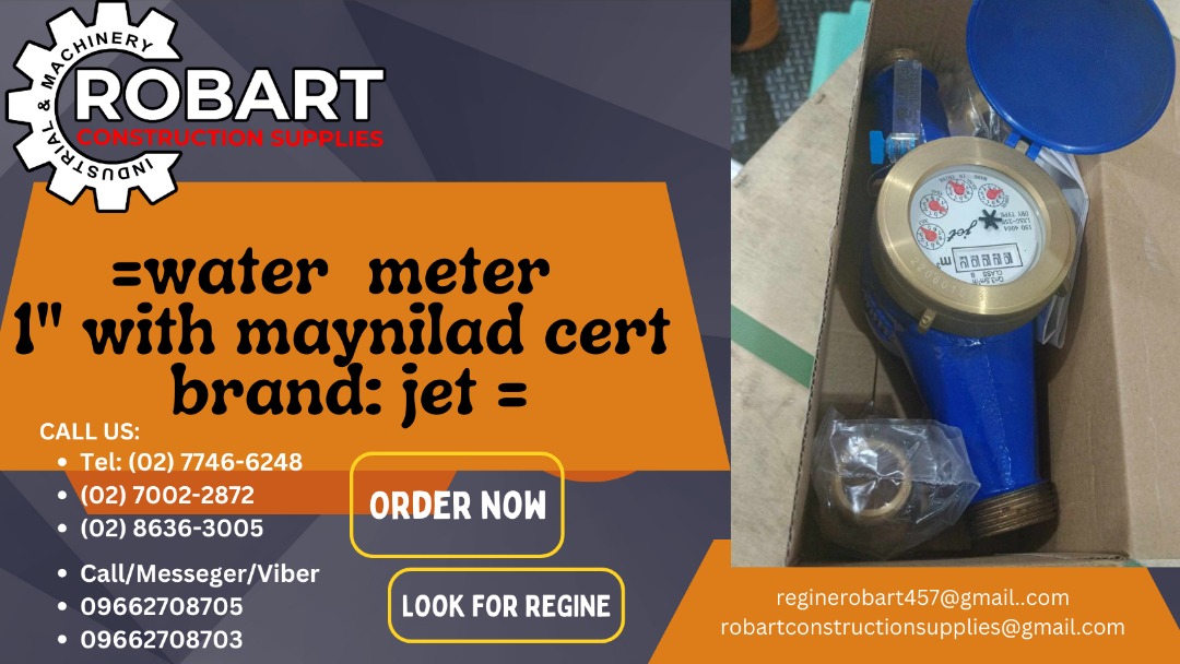 =water meter 1'' with maynilad cert brand: jet =, Commercial ...