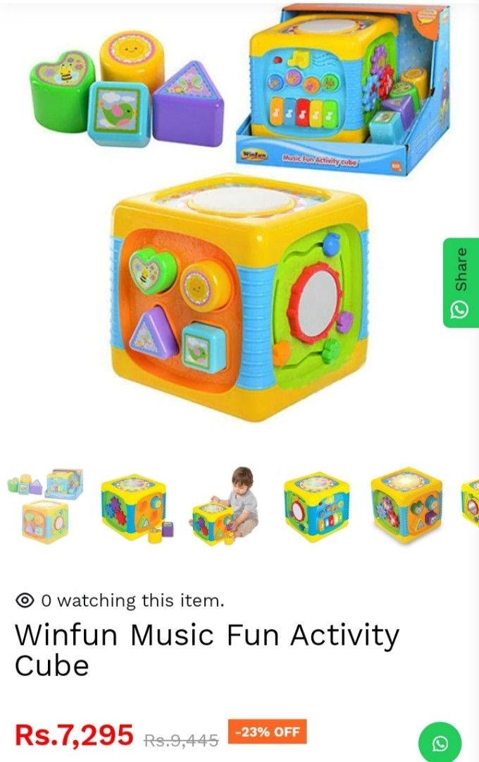 Winfun Music Fun Activity Cube, Hobbies & Toys, Toys & Games on Carousell