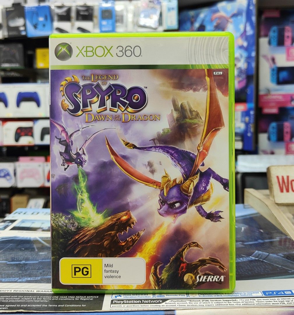 Xbox 360 The Legend of Spyro Dawn of the Dragon, Video Gaming, Video ...