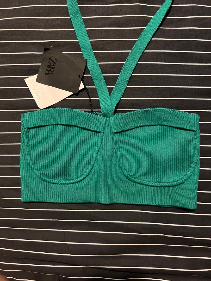 zara knit tube top, Women's Fashion, Tops, Sleeveless on Carousell