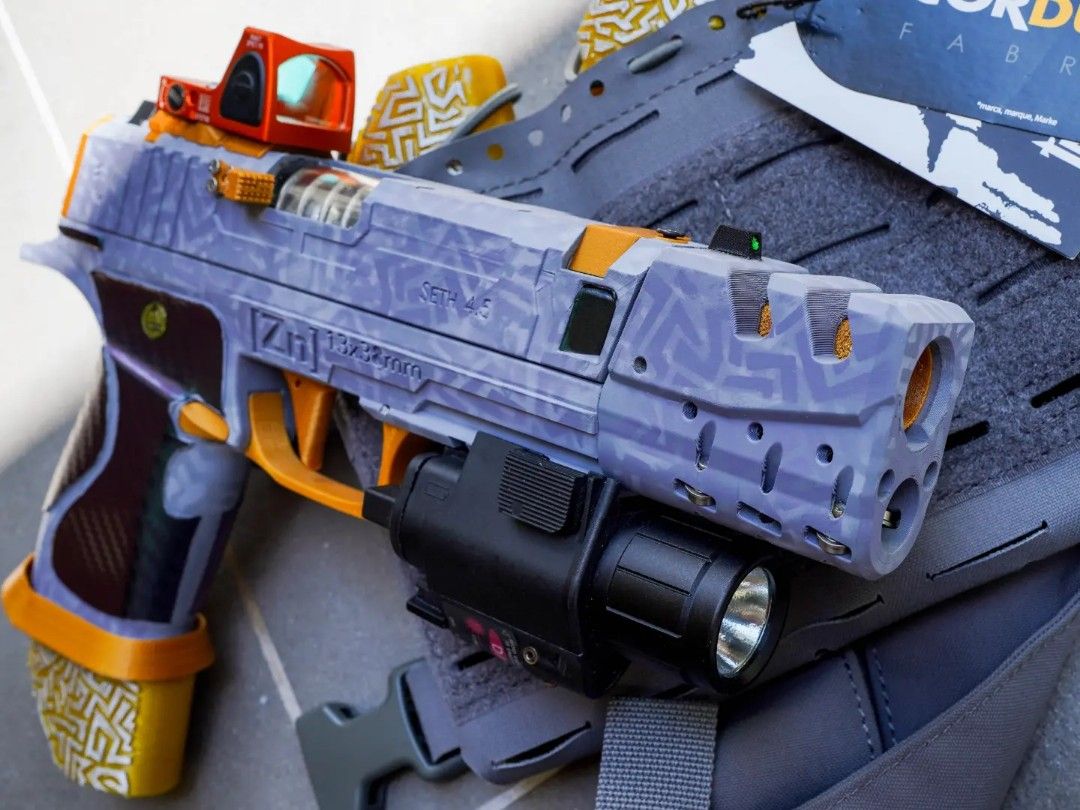 ZINC NERF PISTOL Combat tech custom imperial zinc (filebash by me ...