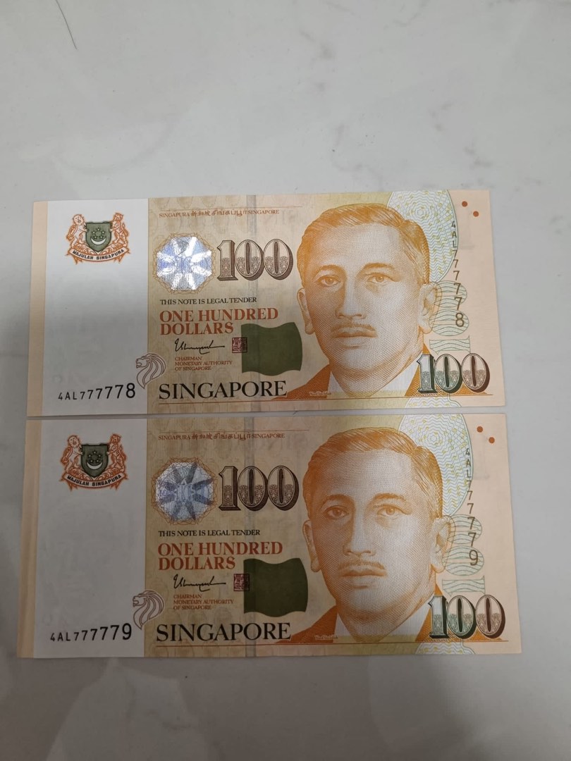 $100 note with repeating numbers, Hobbies & Toys, Memorabilia ...