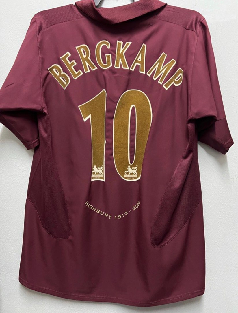 #10 Dennis Bergkamp Arsenal FC 2005-06 Home soccer/football jersey/kit ...