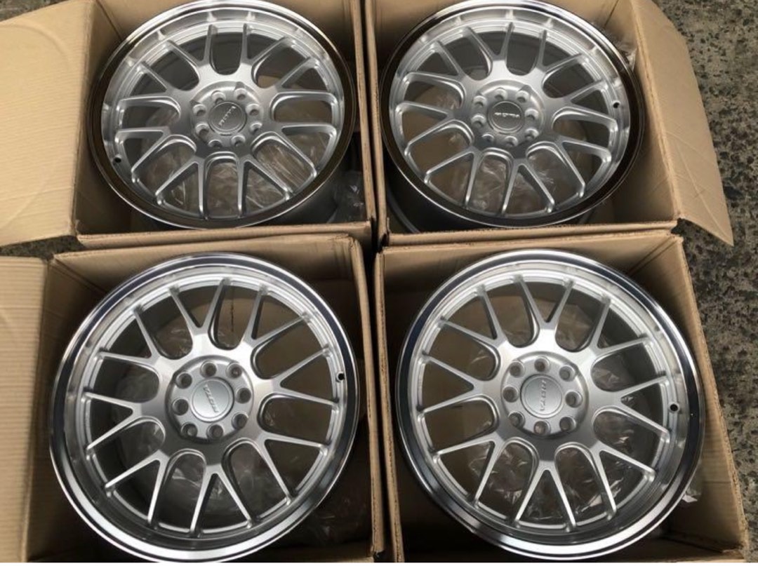 17” Rota MXR Silver Polish lip mags 4Holes pcd 100-108 Bnew, Car Parts ...