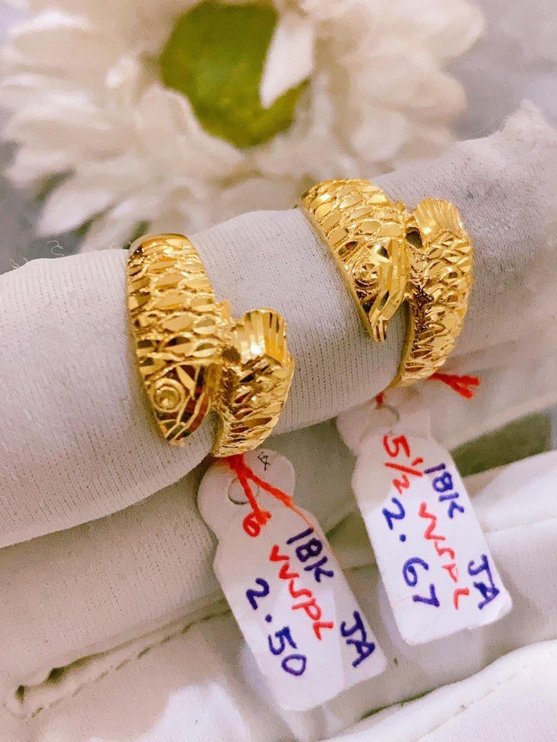 18K Japan Gold arowana ring, Women's Fashion, Jewelry & Organizers ...