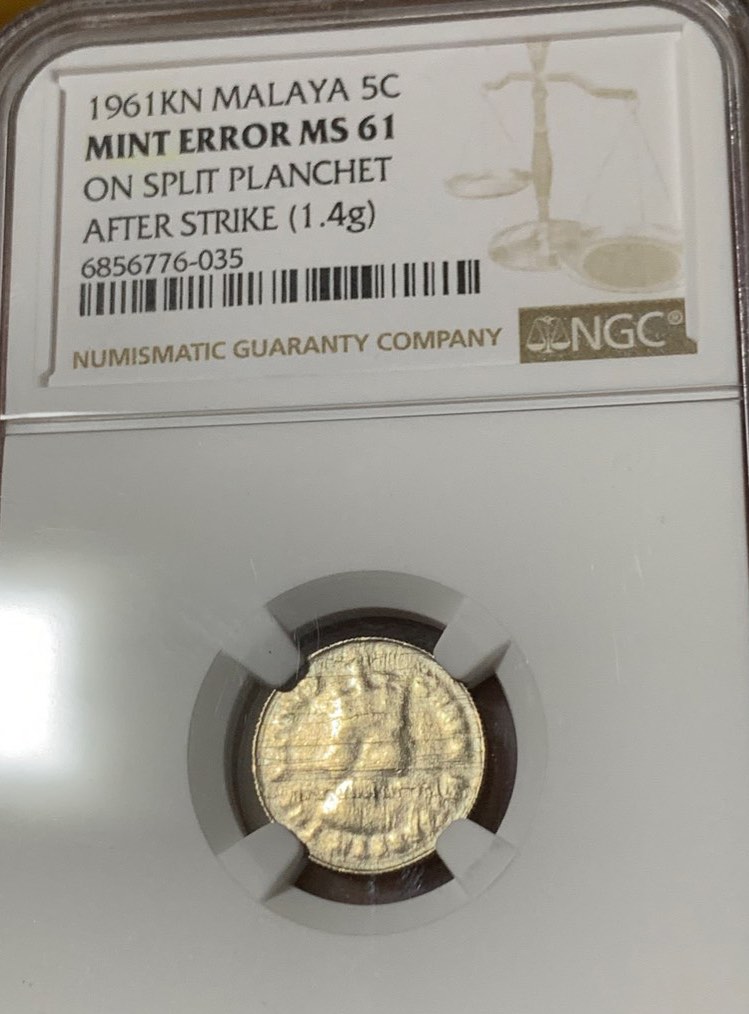 1961 Malaya Error 5¢ coin NGC MS61, Hobbies & Toys, Memorabilia & Collectibles, Currency on ...