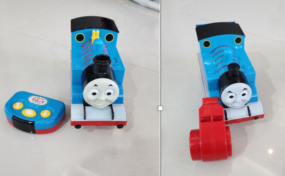 1 RC Thomas with real steam and Thomas Whistle N Go, Hobbies & Toys ...