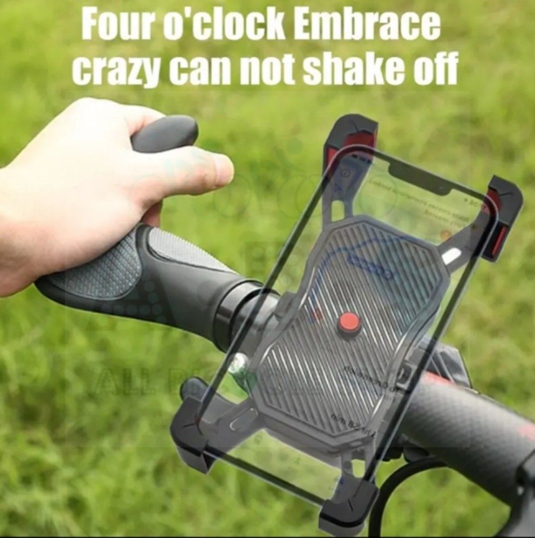 4 side auto lock phone holder, Sports Equipment, Bicycles & Parts ...
